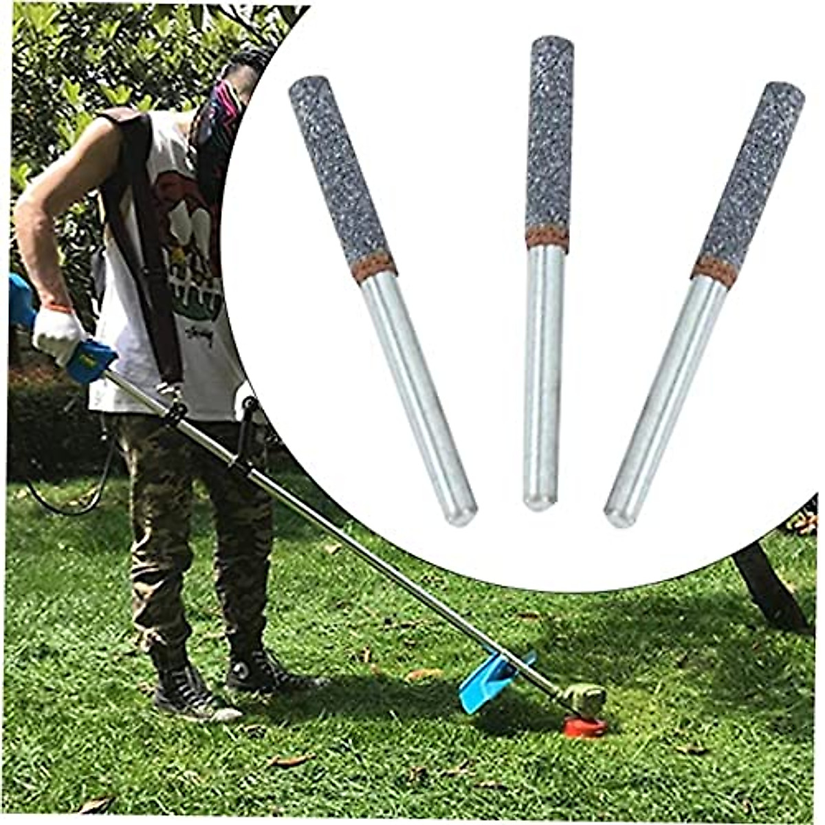 Chainsaw Sharpener with 3Pcs Burr Grinding Stone File - Essential Sharpening Tools and Rotating Tool Accessories for Efficient Grinding Stones