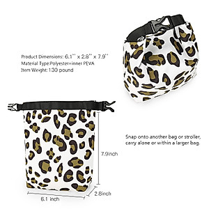 MOV COMPRA Movcompra Women Leopard Insulated Lunch Box +Insulated Snack Bag- Women Girls Reusable Sandwich