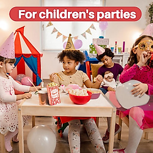 100PCS Popcorn Bags Individual Servings - MAQIHAN Disposable Paper Popcorn Bags Party Pop Corn Sleeves Bulk Carnival Halloween Snack Packs Gift Favor Treat bolsas para palomitas Movie Night Supplies