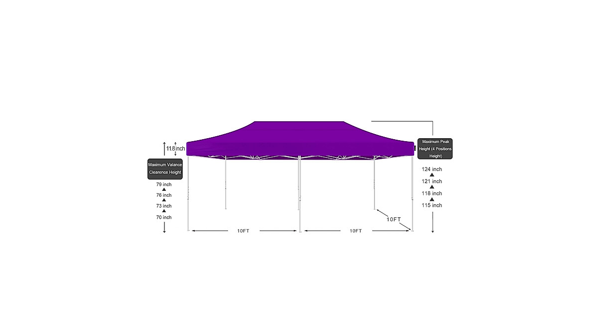 AMERICAN PHOENIX 10x20 Canopy Tent - Instant Outdoor Shelter