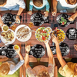 gisgfim 30th Birthday Party Supplies for 24 Guests Death To My Twenties Plates Napkins Forks Tableware Set Disposable Black Rip To My 20s Decorations Favors for Funeral for My Youth Party