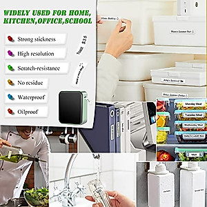 Vasttron Label Maker Machine Thermal Bluetooth Label Printer with Tape Inkless Rechargeable Mini Labeler Small Handheld Sticker Maker with Multiple Templates for Office Home Storage Organizing
