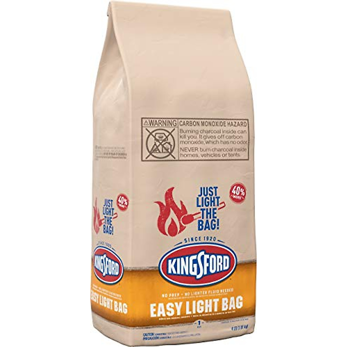 Kingsford Easy Light Charcoal Briquettes Bag, BBQ Charcoal for Grilling - 4 Pounds