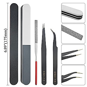 BXQINLENX Professional 8 PCS Gundam Model Tools Kit Modeler Basic Tools Craft Set Hobby Building Tools Kit for Gundam Car Model Building Repairing and Fixing(A)