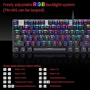Gaming Keyboard and Mouse Rainbow Backlit Keyboard Mechanical Feel Keyboard Gaming Mouse for Computer Gamers