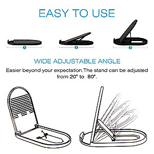 Ama Forest Cell Phone Stand 3Pack, Portable Foldable Desktop Cell Phone Holder, Adjustable Universal Multi-Angle Cradle Stands for Tablet iPad iPhone X/xr/xs max Samsung Galaxy, Black, White, Pink