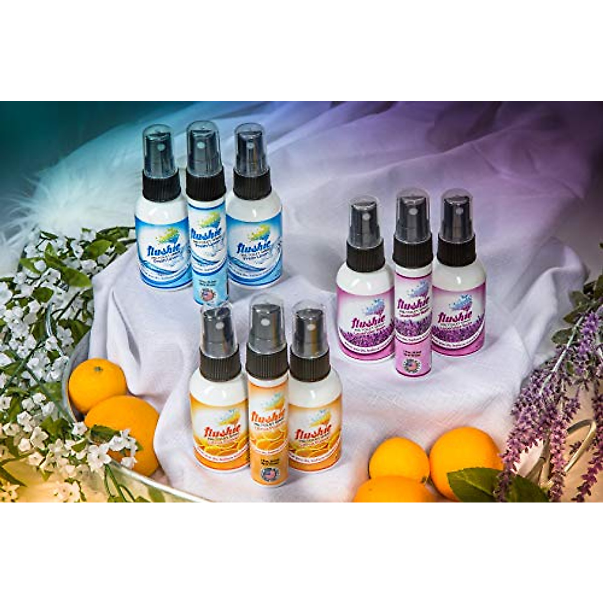 Flushie Pre-Toilet Spray 8 oz Fresh Linen Scent Bathroom Deodorizer, Poop Spray, 8-Ounce Pump Spray Bottle