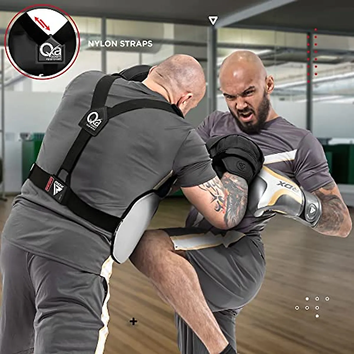 RDX Boxing Chest Guard Reversible, Kickboxing MMA Muay Thai Body Protector, Sparring Training Punching, Adjustable Shield, Martial Arts Upper Belly Rib Pad, Taekwondo Vest (Black, L/XL)