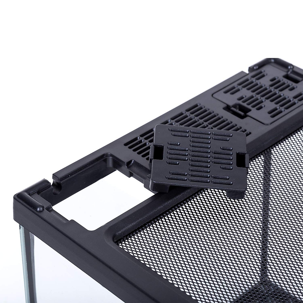 REPTIZOO Mini Reptile Glass Terrarium Tank 8"x8"x8", Front Opening Door Full View Visually Appealing Mini Reptile or Amphibians Glass Habitat