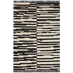 Loloi Chris Loves Julia x Alice Cream/Charcoal 5'-2" x 7'-6" Area Rug