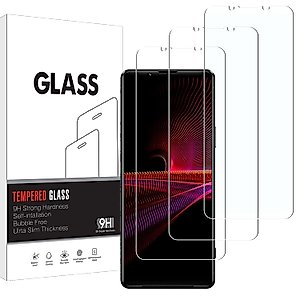 [3 Pack] KELOLIN Screen Protector for Xperia 1 III, Easy to Install, HD Anti-Scratch Anti-Fingerprint No-Bubble Tempered Glass Screen Protector Compatible with Xperia 1 III