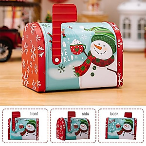 4PCS Christmas Reindeer Gift Box, Metal Christmas Cookie Tins with Lids, Decorative Candies Storage Container Tinplate Candy Boxes Empty Tins Xmas Cookie Jar for Christmas Decor and Storing Snacks