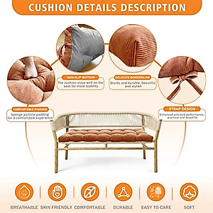 Custom Bench Cushions,4" Thick Non-Slip Tufted Bench Cushion for Indoor Furniture,Outdoor Swing seat Cushions,Memory Foam Bench Seat Cushions,Water Resistant,Piano Garden Patio Pads