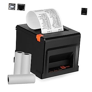 PartyKindom Black Thermal Paper Printer Thermal Pos Printer Abs Receipt Printer for Small Business Thermal Shipping Printer