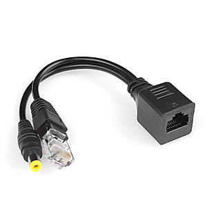 Passive PoE Injector 6 Pairs PoE Splitter Kit Passive PoE Injector and PoE Splitter Kit with 5.5x2.1 mm DC Connector RJ45 Power Over Ethernet