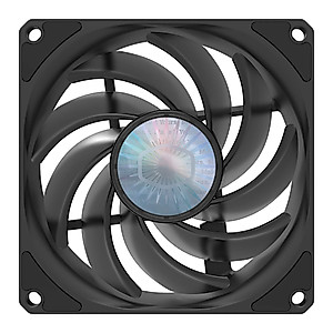 Cooler Master SickleFlow 92 All-Black Square Frame Fan, Air Balance Curve Blade, Sealed Bearing, 92mm PWM Control for Computer Case & Air Coolers