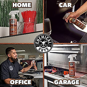 Chemical Guys AIR_102_1602 Leather Scent Premium Air Freshener and Odor Eliminator, Long-Lasting, Just Like New Scent for Cars, Trucks, SUVs, RVs & More, 16 Fl Oz (2 Pack)