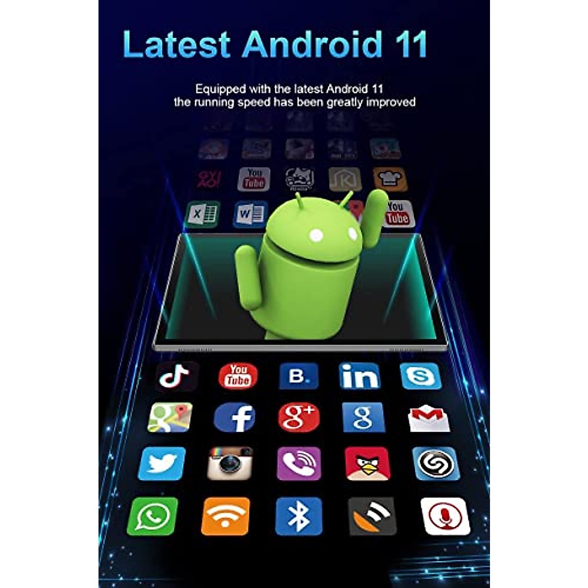 ZZB Tablet 10 Inch Android Tablets, 32GB ROM 512GB Expand，6000mah Battery, Quad-Core Processor 2GB RAM Tableta, 8MP Camera WiFi 10.1'' IPS HD Touch Screen Android 11 Tablet.