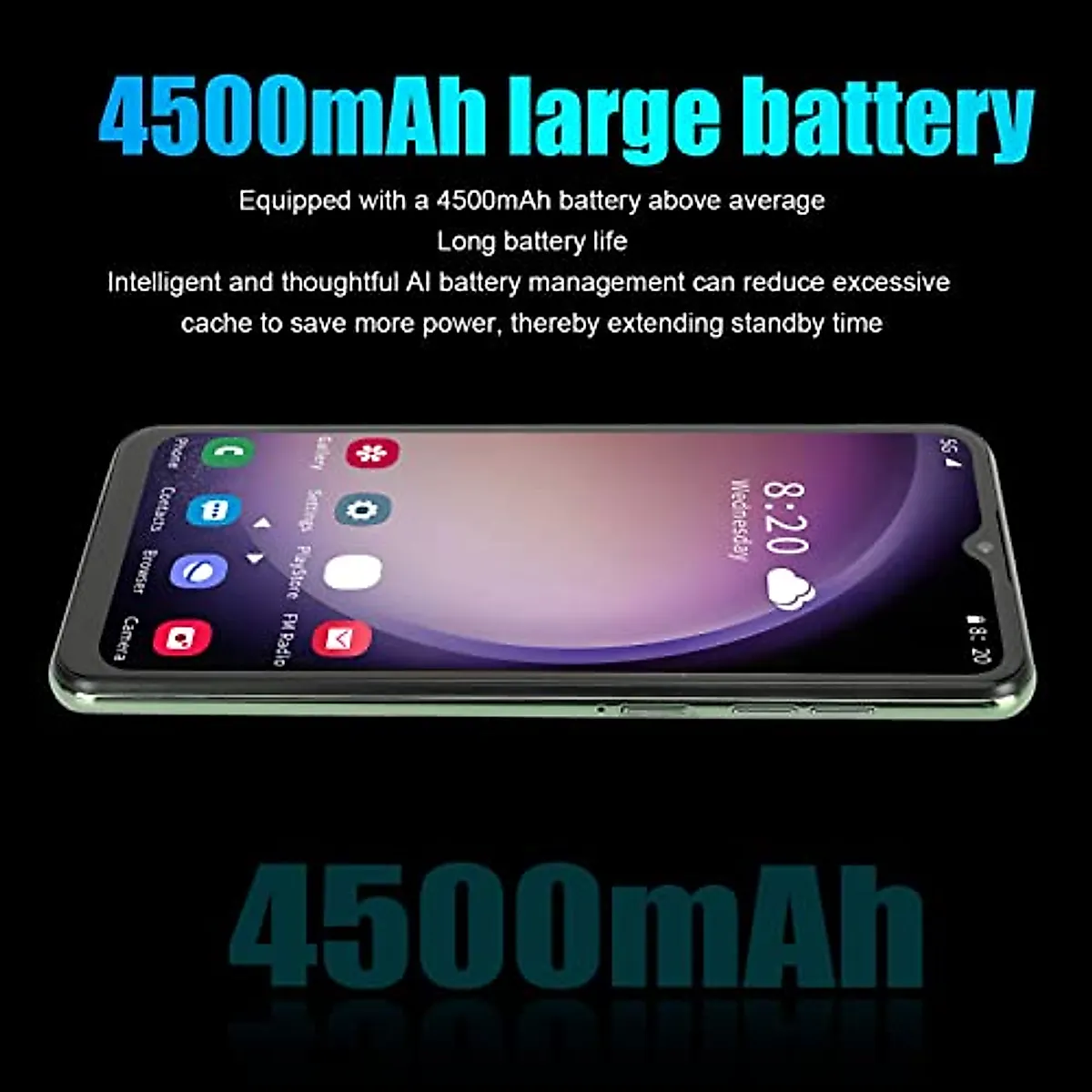 PUSOKEI Unlocked Smartphone, 4G Mobile Phone with Stylus, 6.52 inch FHD Screen, 4GB RAM 64GB ROM, 16MP+32MP Camera, Navigation System, 5G WiFi, Face Unlock, Android12, 4500mAh Battery