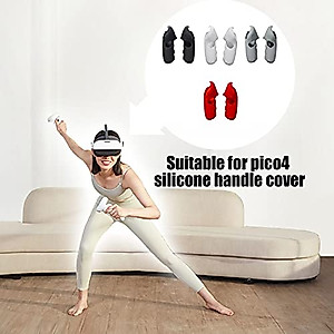 TECKEEN Waterproof Washable Controller Grip Protect Cover Controller Grip Silicone Case Cover for Pico 4 VR Handle