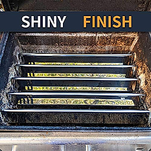 SHINESTAR 22.5-Inch Durable Flavorizer Bars Replacement for Weber Spirit 300 Series, Genesis Silver/Gold B & C (Side Control) Grill Parts, Stainless Steel, 5-Pack