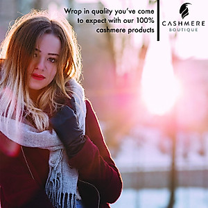 Cashmere Boutique Women Pashmina Scarf for Daily Wear, Wedding, Evening Party, and Winter Warm - 70% Cashmere and 30% Silk - Purple, 12" x 60"