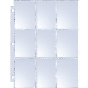 MaxGear Pokemon Card Binder Sleeves, Baseball Trading Card Page Protectors 9 Pocket for 3 Ring Binder, 40 Pack Sheet Protector Sleeve for Sport Cards, Coupon, Game Cards, Business Cards