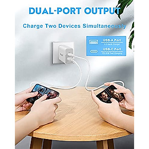 [3 Pack] European Travel Plug Adapter, JUNVANG International Power Adaptor with 20W Dual Port PD&QC 3.0 USB C Fast Charger Block for US to Most of Europe EU Germany France Italy Spain Iceland, Greece