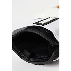 Marucci Blacksmith Full-Wrap Baseball Batting Gloves, White/Black, Adult Large