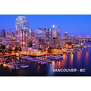 Canada Canadian Vancouver British Colombia BC Fridge Refrigerator Magnets (1 Piece, Vancouver– G5)
