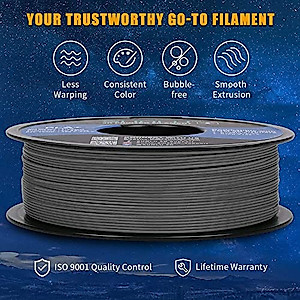 PLA+ 3D Printer Filament 1.75mm, SUNLU PLA Filament PRO, Dimensional Accuracy +/- 0.02 mm, 1 kg Spool, 1.75 PLA Plus, White+Grey