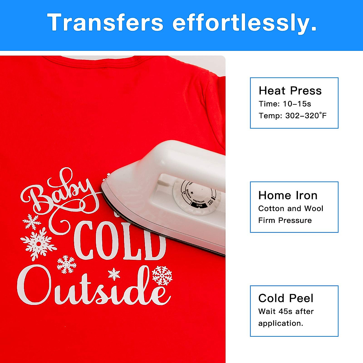 HTVRONT White Heat Transfer Vinyl HTV Roll 12" x 50FT - White Iron on Vinyl Roll for Cricut & Silhouette - Easy to Cut & Weed White HTV Vinyl Roll