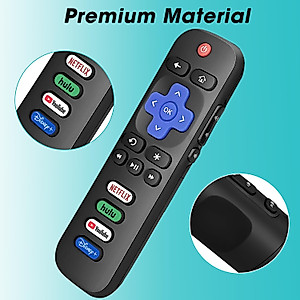 Replacement Roku TV Remote Control Works with All Roku buitl-in LG/TCL/Hisense/Insignia/Philips/Haier/Onn/Element/Sanyo TV, 【Not for Roku Stick and Box】