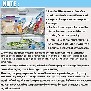 Daarcin 30pcs Large Sous Vide Bags (10.2x13.4in/26 * 34cm) BPA Free Reusable Vacuum Sealer Bags Keep Food Fresh with 1 Vacuum Hand Pump and 3 Sealing Clips