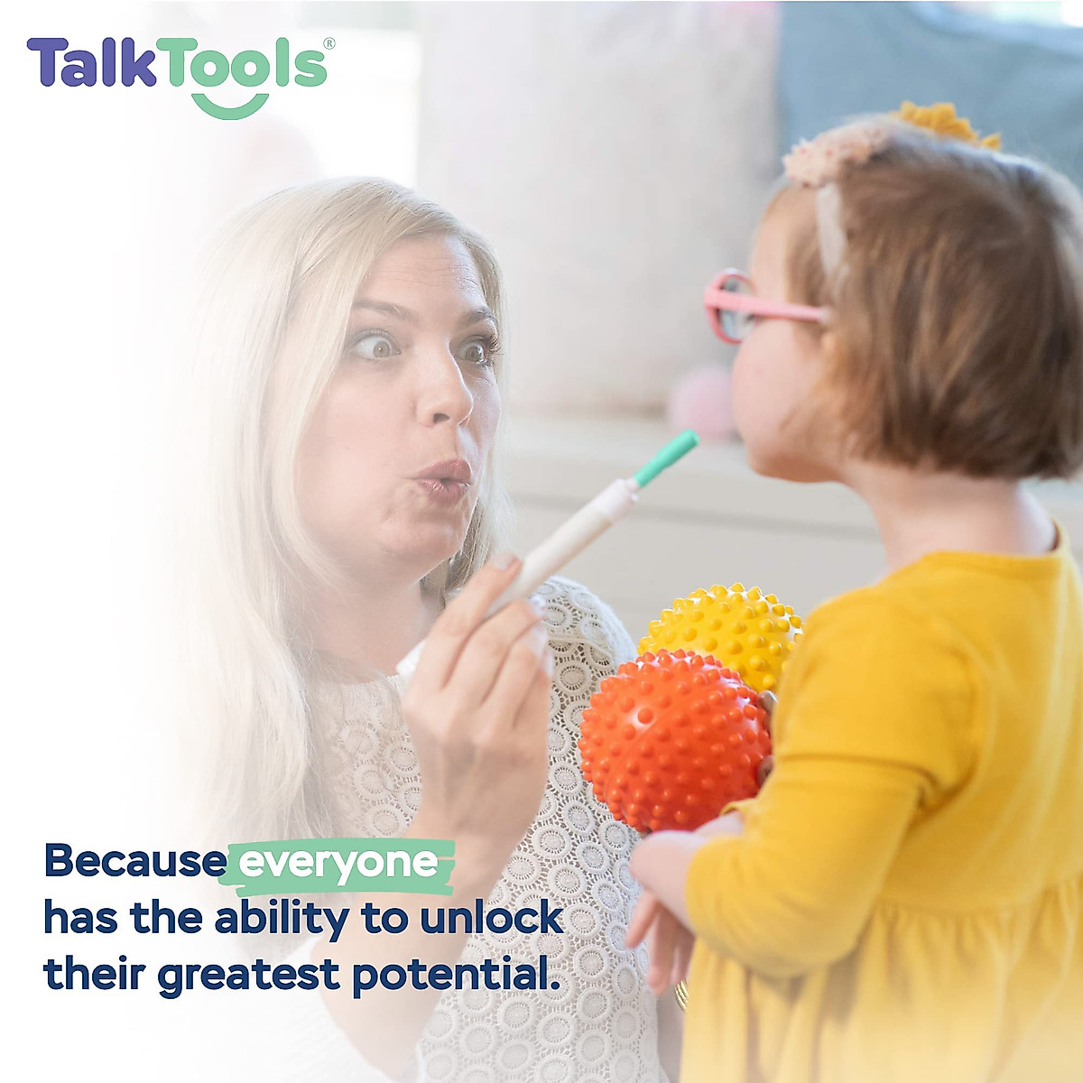 TalkTools Sensi Kit & 14 Tips - Sensory Therapy Tool for Speech and Feeding, Autism Sensory Products, ADHD Tools, Speech Therapy Gifts for Autism Children (White)