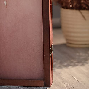 Furnnylane 4 Panel Room Divider Screen,Folding Wall Divider for Room Separation,Panel Room Divider,White Plum Blossom and Birds,67" H x 63" W