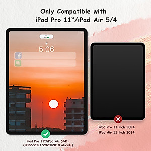 bersem Paper Screen Protector Compatible with iPad Pro 11 inch (2022/2021/2020/2018), iPad Air 5th / 4th Generation (10.9",2022/2020), iPad Air 5 / iPad Air 4 Matte PET Film for Drawing，1 Pack