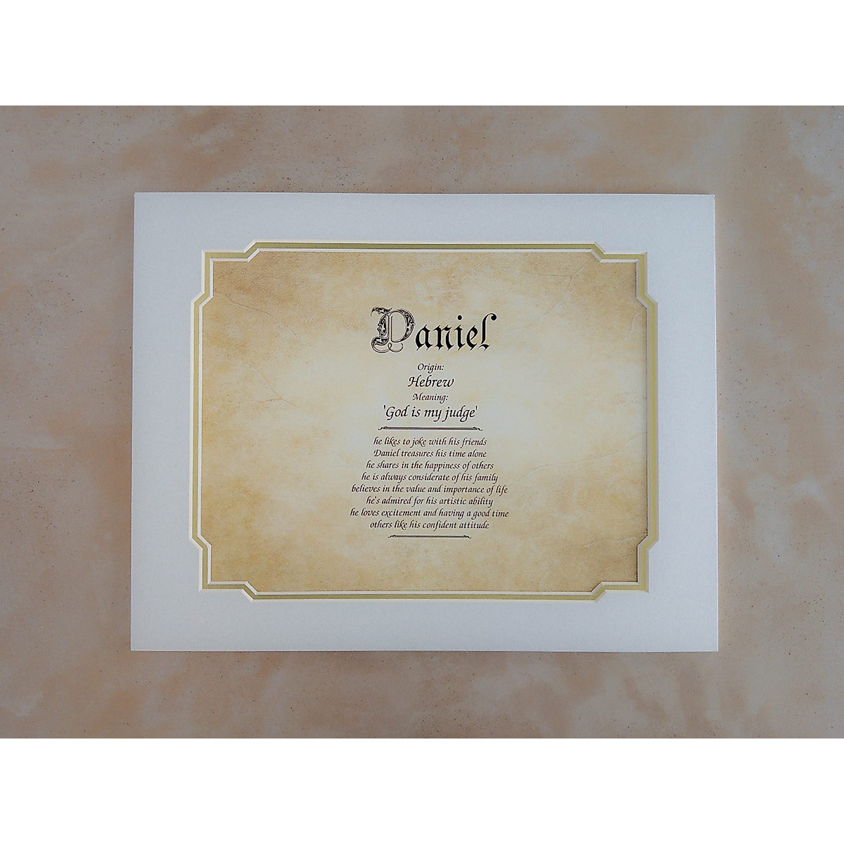 OLD PARCHMENT - Personalized ANY First Name Meaning Keepsake Print 8.5 x 11 | Artwork Home Decor Kids Room Brown 8.5 x 11 Inch