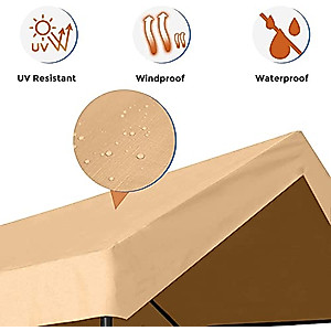 ASTEROUTDOOR 12x20 Feet Heavy Duty Carport with Removable Sidewalls & Doors Portable Garage Car Canopy Boat Shelter Tent for Party, Wedding, Garden Storage Shed 8 Legs, Beige