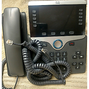 DIY-BizPhones Gray 25' Ft Long Handset Receiver Cord Compatible with Cisco IP Phone 7800 7900 8800 SPA Series 7841 7861 7940 7942 7960 7962 8811 8841 8851 Charcoal Curly Coil