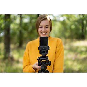 DaVoice Tripod Phone Mount Adapter, 360 Rotating Holder, Compatible with iPhone Smartphone Camera Stand, Universal Cell Phone Attachment Clip Clamp