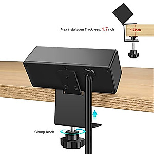 Desk Edge Power Strip with 1 USB 1 USB-C 20W PD Faset Charging Port Removable Clamp Power Outlet Socket 6.5 ft Extension Cord Connect 2 Plugs for Home Office Reading