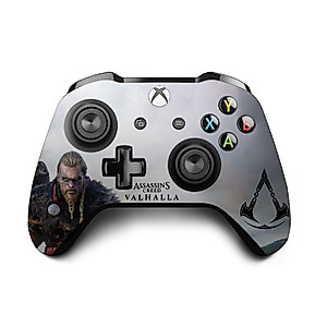 Head Case Designs Officially Licensed Assassin's Creed Male Eivor 2 Valhalla Key Art Matte Vinyl Sticker Gaming Skin Decal Cover Compatible With Xbox One X Console and Controller Bundle