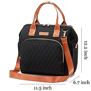 KYALOU Small Diaper Bag, Mini Baby Backpack for Mom, Multi-function Waterproof Travel Tote for Booys and Giirls (Black)