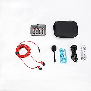 Hosabely Voice Changer, Compact Sound Card for PS4/PC/Xbox/Switch/Phone/Pad,Sound Effects Machine Mixer Board for Skype YouTuber Karaoke Gaming Recording Live Streaming with Microphone/Green LED Light