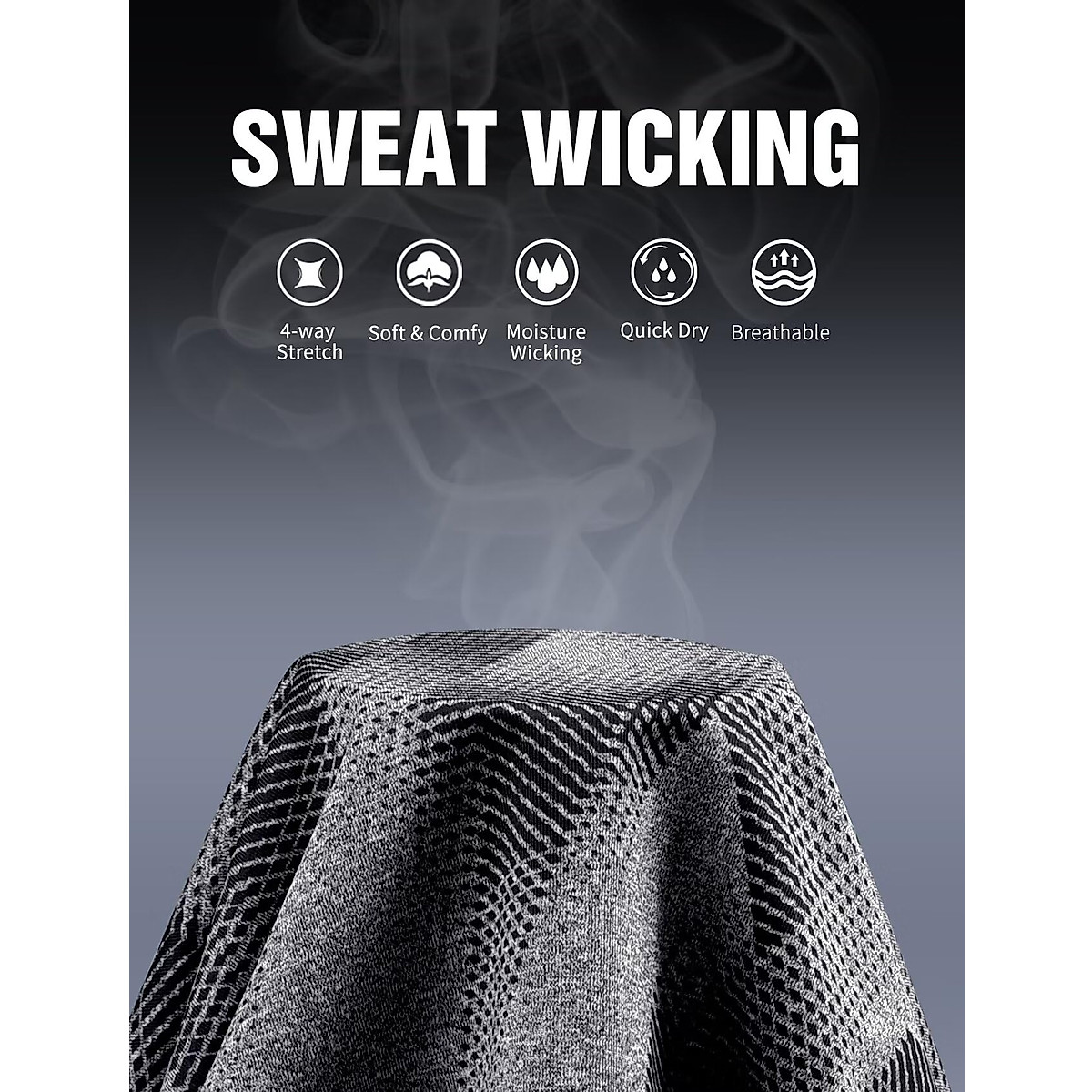 Zengjo Mens Running Shirts Short Sleeve Quick Dry Sweat Wicking Stretch(Heather Grey,L)