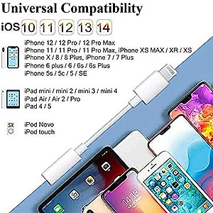 [Apple MFi Certified] Lightning to 3.5 mm Headphone Jack Adapter, iPhone 3.5mm Jack Aux Dongle Cable Converter Compatible with iPhone 14/13/12 Pro/11/11 Pro/XS/XR/X/8/7/iPad, Support All iOS (White)