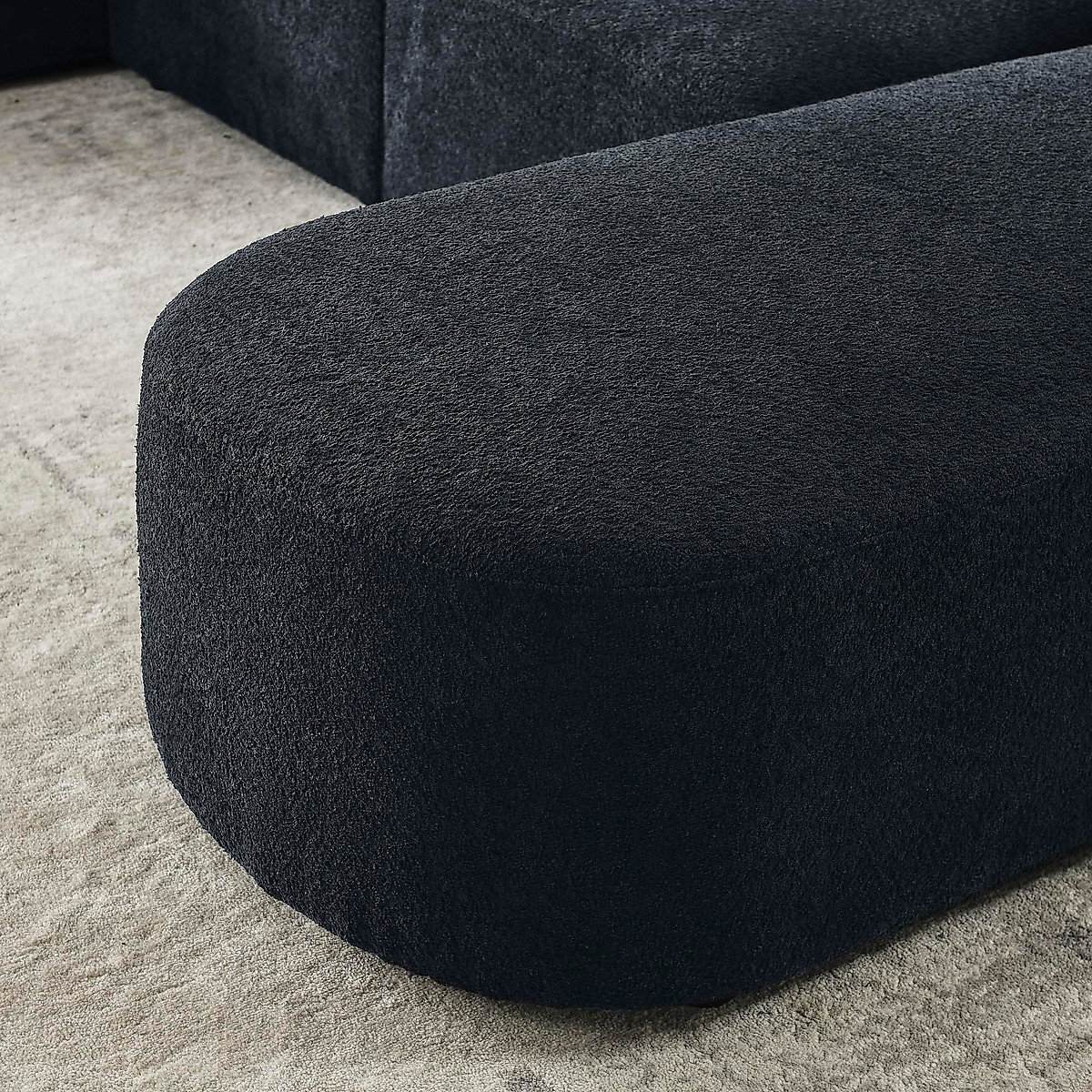 L-Shaped Sectional Sofa Couch DIY Combination w/Movable Ottoman, Modern Convertible Modular Sofa & Couch Cloud Deep Seater Sofá