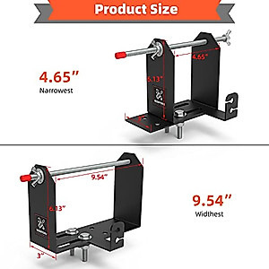 IRENPORU Adjustable Width (4.65"-9.54") Weed Wacker Trimmer Line Holder,Line Spool Rack,Supports 3 & 5 Pound Spools,with Mounting Hardware,for Landscape Trailer Organization Accessories