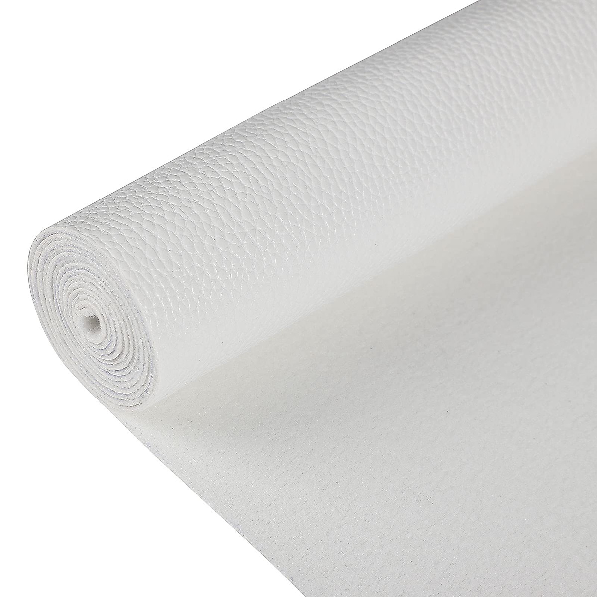 Picheng Solid Colored White Faux Leather Sheets PU Synthetic Leather Perfect for Craft DIY Handmade Jewelry Earrings Bow Making (White)